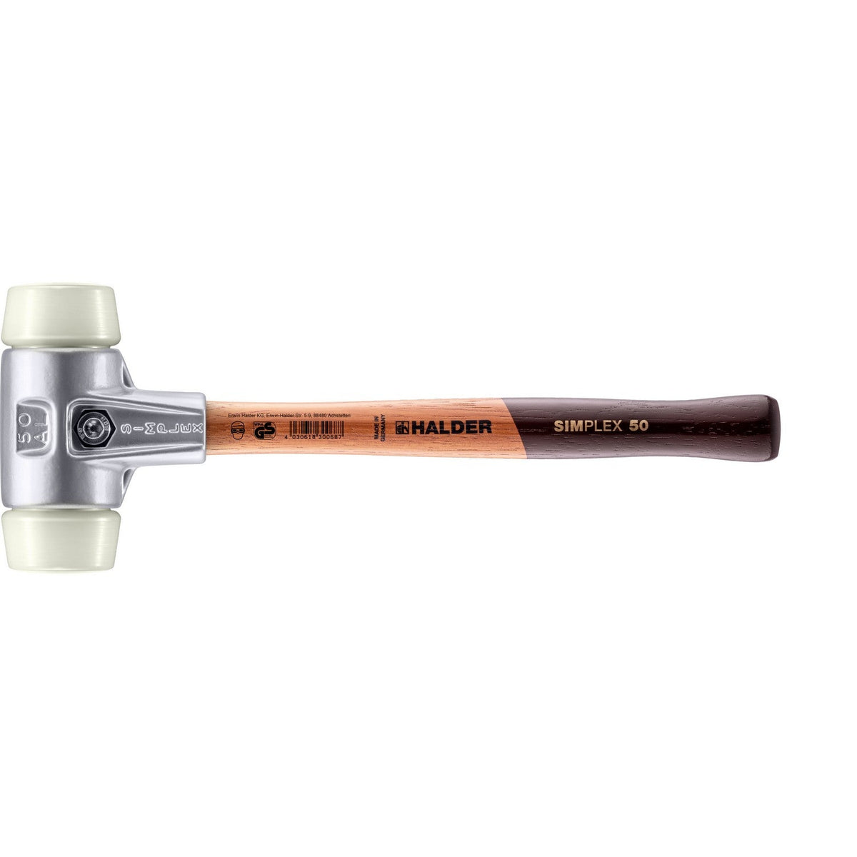 Halder 3108.050 Simplex Mallet with Nylon Inserts Lightweight Aluminum – Blades Direct