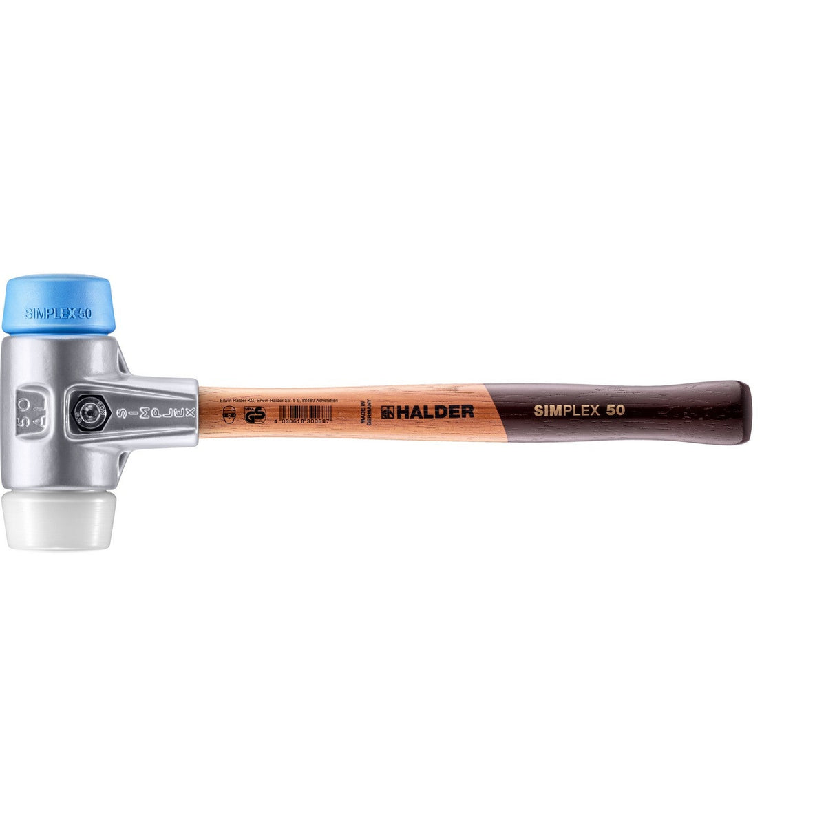 Halder 3117.050 Simplex Mallet with Soft Blue Rubber and Superplastic – Blades Direct