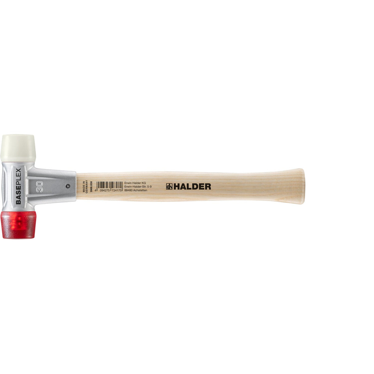 Halder 3968.030 Baseplex Mallet with Nylon and Red Plastic Face Insert – Blades Direct