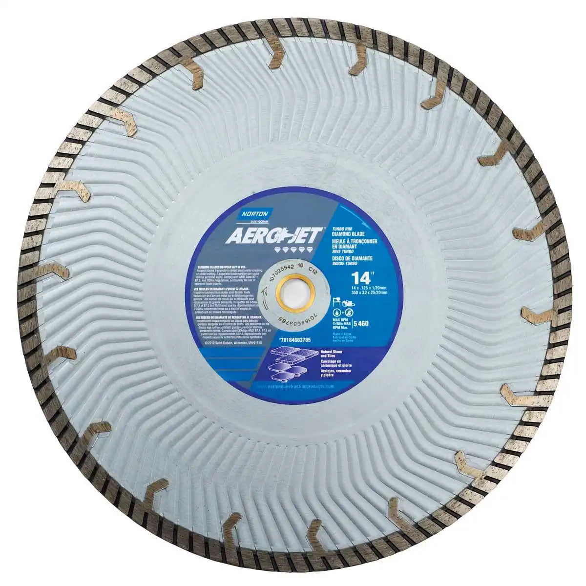 Norton Clipper Aero-Jet Natural Stone and Tile Diamond Blade – Blades ...