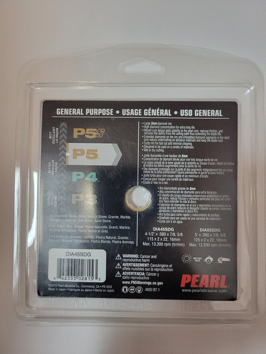 Pearl Abrasives - DIA45SDG P5™ SD Gold Waved Core Turbo Blade – Blades ...