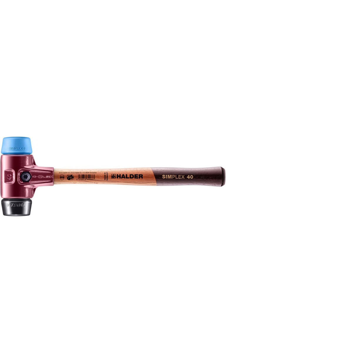 Halder 3012.040 Simplex Mallet with Soft Blue Rubber (non-marring) and ...