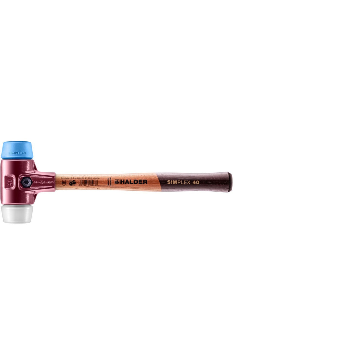Halder 3017.040 Simplex Mallet with Soft Blue Rubber (non-marring) and ...