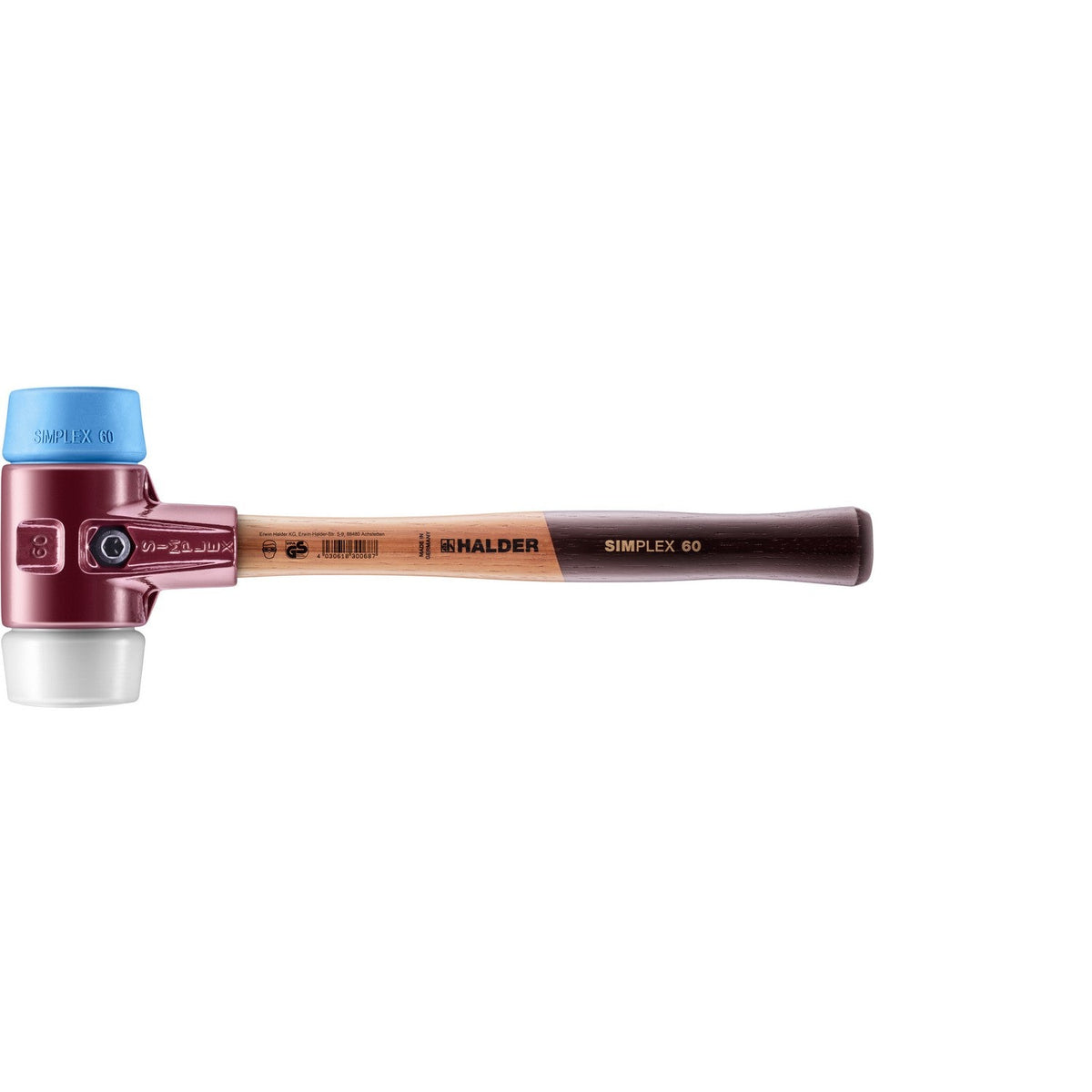 Halder 3017.060 Simplex Mallet with Soft Blue Rubber (non-marring) and ...