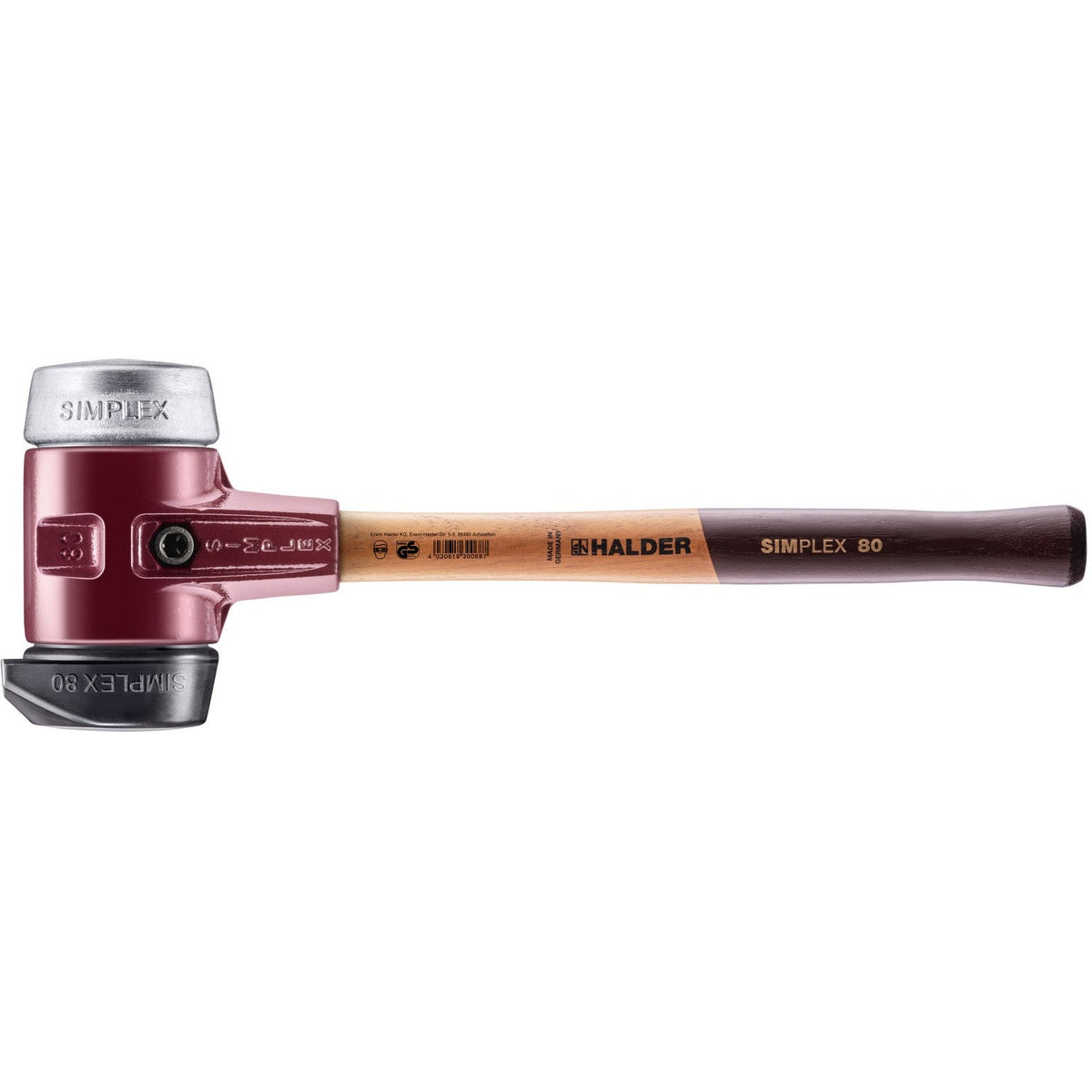 Halder 3029.280 Simplex Mallet with Aluminum and STAND-UP Black Rubber ...