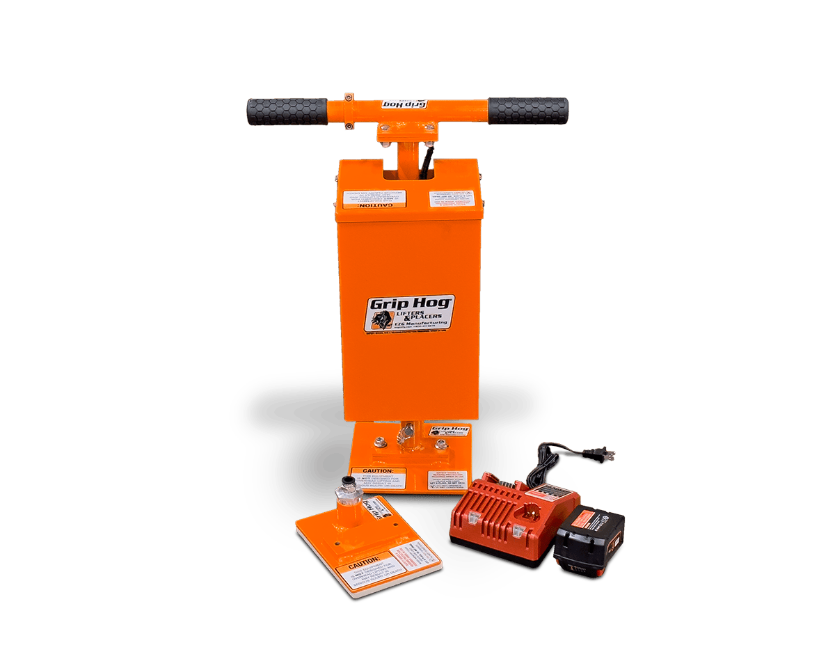 Battery Powered Unit w/ T-Handle Grip Hog Paver Placer | Blades Direct